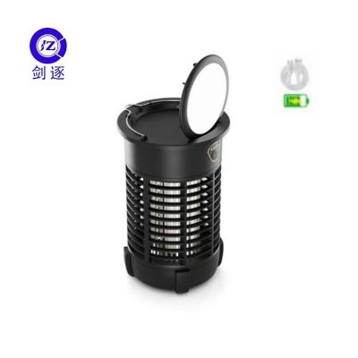 China 3-in-1 3000V Rechargeable Indoor Eco-Friendly Folding Suspensible 360-degree Al-round Mosquito Control Light Mosquito Killer for sale