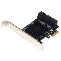 China 6-Port SATA PCIE PCI-E To Sata 3.0 Expansion Card 6Gps Adapter Card Expansion IPFS Hard Disk 88SE9215 for sale
