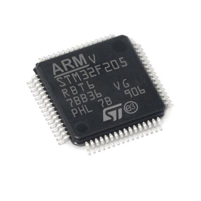 China Original Electronic Component Microcontroller STM32 IC MCU 32BIT 128KB FLASH 64LQFP STM32F205RBT6 for sale