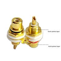 China RCA lotus female socket audio sound power amplifier gold-plated lotus female terminal AV lotus plug for sale