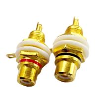 China RCA lotus female socket audio sound power amplifier gold-plated lotus female terminal AV lotus plug for sale