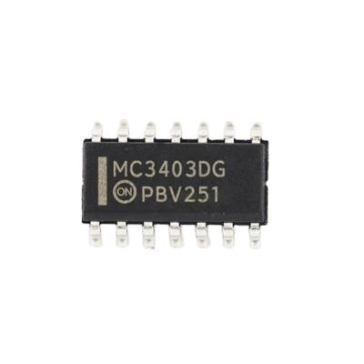 China MC3403DR2G MC3403DR MC3403 3403D New Arrive  Original SOP14 Operational Amplifier IC MC3403DR2G for sale