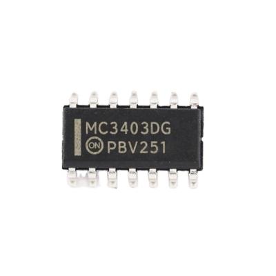 China MC3403DG MC3403D MC3403 3403D 3403 New And Original SOP14 Operational Amplifier IC MC3403DG for sale