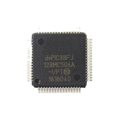China Flash Memory Microcontrollers MCU IC Chips Electronics Parts Components 16BIT 128KB 64TQFP DSPIC33FJ128MC506-I/PT for sale