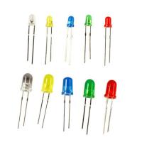 China LED Light-Emitting Diode F5 Round-Tip Red Emitting Red Short Leads 5mm Green Emitting Green Long Leads with Flange F5 Through-Hole High-Brightness Lamp Bead for sale