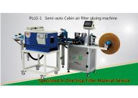 China fabric pleating machine industrial pleating hot melt machine  PLLG-1 semiauto cabin air filter gluing machine for sale