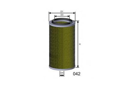 China Air Filter 520.7mm Height (Air Supply) PA2573 for sale