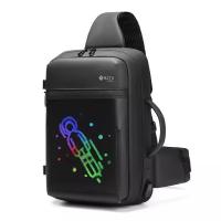 China 20L Smart LED Backpack Sling Chest Bag With LED Screen Display for sale