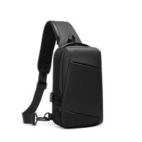 China Black Gray 5L Shoulder Crossbody Mens Chest Sling Bag 0.53KG for sale