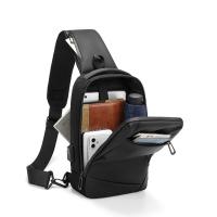 China Black Gray 5L Shoulder Crossbody Mens Chest Sling Bag 0.53KG for sale