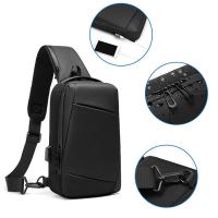 China Black Gray 5L Shoulder Crossbody Mens Chest Sling Bag 0.53KG for sale
