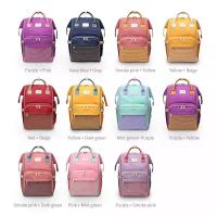 China Waterproof Women Backpack Multi-function Diaper Baby Bag With USB Changing Colorful Backpack For Girls for sale