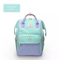 China Waterproof Women Backpack Multi-function Diaper Baby Bag With USB Changing Colorful Backpack For Girls for sale