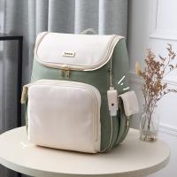 China New Large-capacity PU Leather Diaper Bag Waterproof Shoulder Mommy Backpack With Stroller Strap For Mom for sale