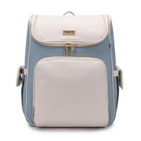 China New Large-capacity PU Leather Diaper Bag Waterproof Shoulder Mommy Backpack With Stroller Strap For Mom for sale