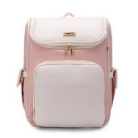 China New Large-capacity PU Leather Diaper Bag Waterproof Shoulder Mommy Backpack With Stroller Strap For Mom for sale