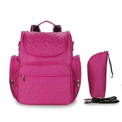 China Waterproof Maternity Bag Baby Diaper Bag Large Multifunction Travel Backpack with Bottle Bag stroller strap foe Mom&Dad for sale