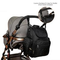 China Waterproof Maternity Bag Baby Diaper Bag Large Multifunction Travel Backpack with Bottle Bag stroller strap foe Mom&Dad for sale