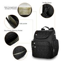 China Waterproof Maternity Bag Baby Diaper Bag Large Multifunction Travel Backpack with Bottle Bag stroller strap foe Mom&Dad for sale