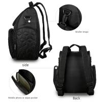 China Waterproof Maternity Bag Baby Diaper Bag Large Multifunction Travel Backpack with Bottle Bag stroller strap foe Mom&Dad for sale