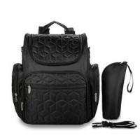China Waterproof Maternity Bag Baby Diaper Bag Large Multifunction Travel Backpack with Bottle Bag stroller strap foe Mom&Dad for sale