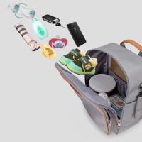 China Multifunctional Baby Bag Waterproof Travel Backpack Business Shell Mummy Diaper Bag With Stroller Strap For Mom&Dad for sale