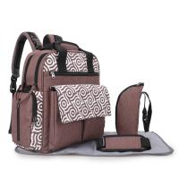 China Large Capacity Maternity Mummy Diaper Bag Multi-functional Travel Backpack with Stroller Strap with Changing Station for sale