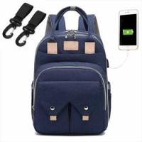 China Large Capacity Mom Baby Bag Multi-function Waterproof Outdoor Travel Diaper Bag With USB Charging For Baby Care for sale