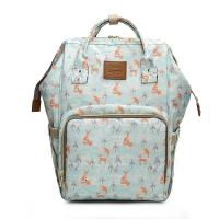 China Fashion Baby Diaper Bag Dust- resistant Waterproof Travel Backpack Cartoon Printed Storage Wet Dry Separate Backpack for sale