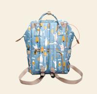 China Fashion Baby Diaper Bag Dust- resistant Waterproof Travel Backpack Cartoon Printed Storage Wet Dry Separate Backpack for sale