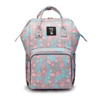 China FashionTravel Backpack Baby Large Capacity Mommy Diaper Bag Designer Nursing Bag floral insulated mummy Bag With Stroller Strap for sale