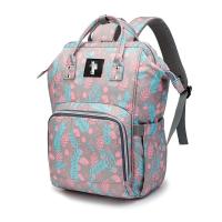China FashionTravel Backpack Baby Large Capacity Mommy Diaper Bag Designer Nursing Bag floral insulated mummy Bag With Stroller Strap for sale