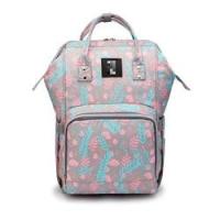 China FashionTravel Backpack Baby Large Capacity Mommy Diaper Bag Designer Nursing Bag floral insulated mummy Bag With Stroller Strap for sale