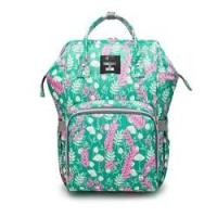 China FashionTravel Backpack Baby Large Capacity Mommy Diaper Bag Designer Nursing Bag floral insulated mummy Bag With Stroller Strap for sale
