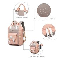 China Fashion Mummy Maternity Nappy Bag Diaper Bag Large Capacity Travel Backpack Nursing Bag For Baby Care With Stroller Strap for sale