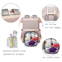 China Fashion Mummy Maternity Nappy Bag Diaper Bag Large Capacity Travel Backpack Nursing Bag For Baby Care With Stroller Strap for sale