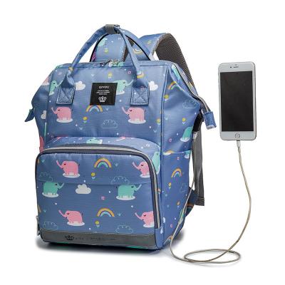 China Waterproof Large Capacity Maternity Diaper Bag Mommy Bag Multifunctional Nappy Backpack With Stroller Strap For Mom&Dad for sale