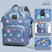 China Waterproof Large Capacity Maternity Diaper Bag Mommy Bag Multifunctional Nappy Backpack With Stroller Strap For Mom&Dad for sale