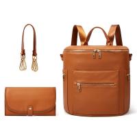 China OEM ODM Travel PU Leather Backpack Diaper Bags 31*18*33cm for sale