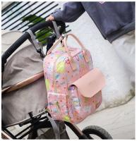 China Animal Prints Polyester Rucksack Changing Travel Diaper Bags 27*15*42cm for sale