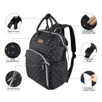 China Factory Hot Sell Diaper Bag Large Capacity Mommy Maternity Nappy Backpack with USB Stroller Hooks for Baby Car for sale