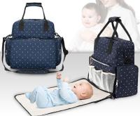 China Waterproof Anti-theft Nappy Tote Diaper Bag Multi-Function Travel Backpack Maternity Diaper Shoulder Bag with Changing Mat for sale