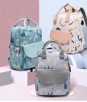 China New Print Multi-function Baby Care Backpacks Waterproof Mommy Outdoor Travel Diaper Bags Large Capacity Mom Maternity Mochila for sale