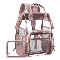 China 23L PTU Oxford Transparent Diaper Bag Backpack for sale