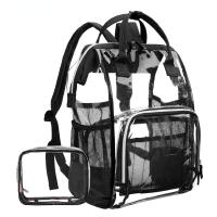 China 23L PTU Oxford Transparent Diaper Bag Backpack for sale