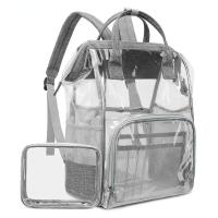 China 23L PTU Oxford Transparent Diaper Bag Backpack for sale