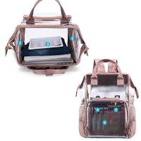 China 23L PTU Oxford Transparent Diaper Bag Backpack for sale
