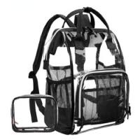 China 23L PTU Oxford Transparent Diaper Bag Backpack for sale