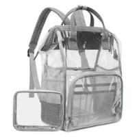 China 23L PTU Oxford Transparent Diaper Bag Backpack for sale