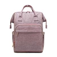 China ISO9001 Pink Oxford Cloth Large Capacity Mommy Nappy Bag Backpack for sale